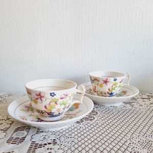 Antique Hilditch Chinoserie Teapot With 2 Teacups and Saucers in ...