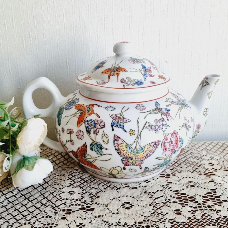 Porcelain Grey Teapot - Etsy UK