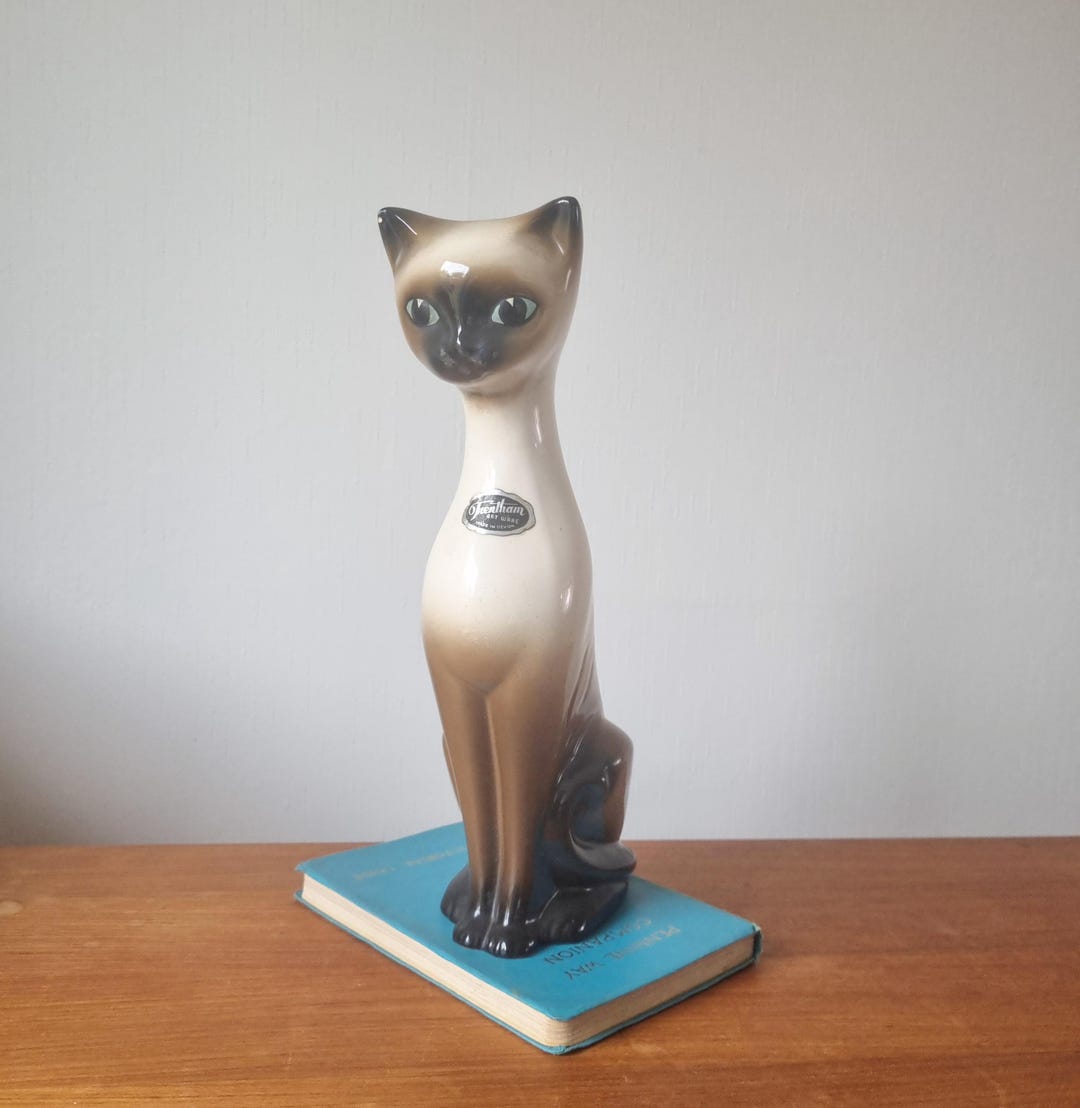 Mcm Long Neck Cat by Trentham Ware - Etsy