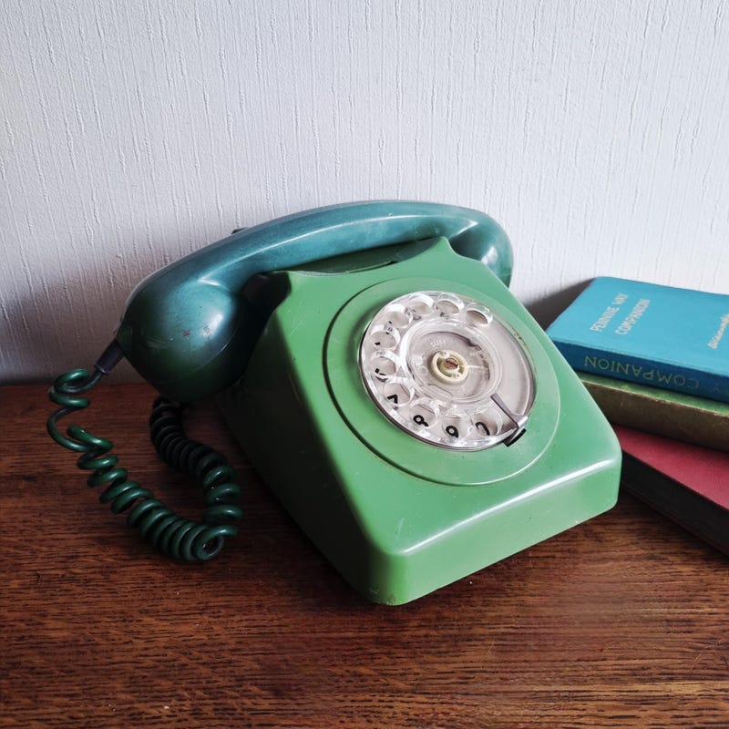 Green Rotary Phone - Etsy