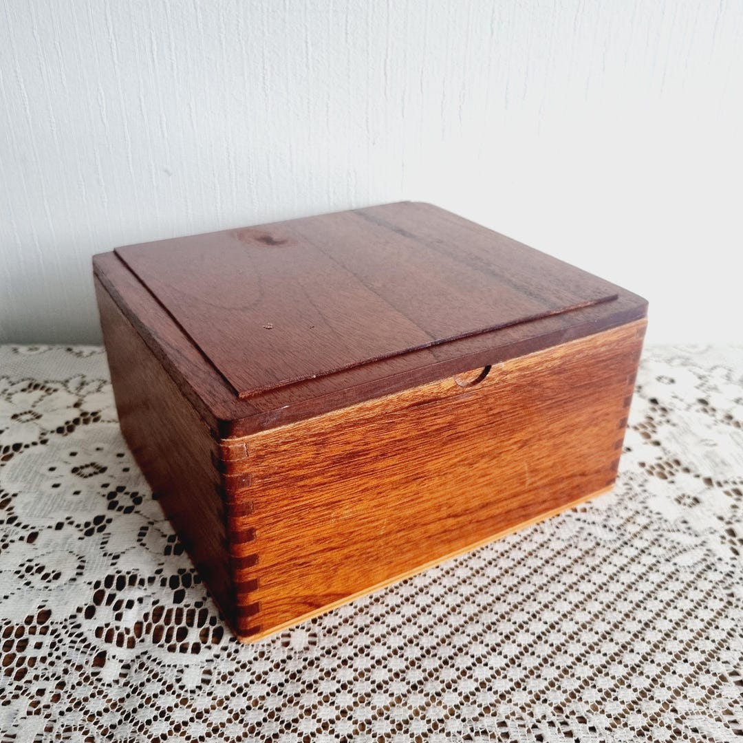 Antique Wooden Rustic Storage Box - Etsy
