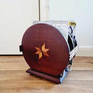 Vintage Art Deco Circular Magazine Rack With Inlaid Wood - Etsy