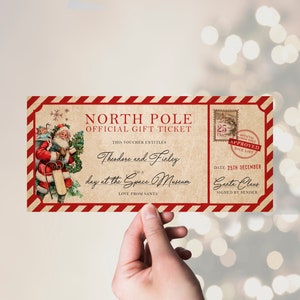 Personalised Christmas Gift Voucher Lapland Ticket Christmas Voucher ...