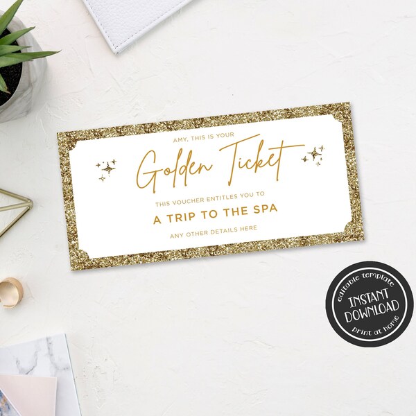 Golden Ticket - Etsy