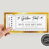 Editable Golden Ticket Gift Voucher Template Printable Golden Ticket ...