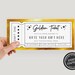 Editable Golden Ticket Gift Voucher Template Printable Golden Ticket ...