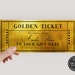 Editable Golden Ticket Gift Voucher Template Printable Golden Ticket ...