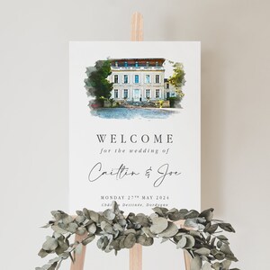 Venue Watercolour Wedding Welcome Sign Watercolour Venue Welcome to Our ...