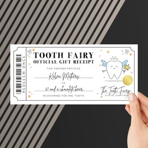 Editable Tooth Fairy Receipt From Tooth Fairy Gift Voucher Printable ...