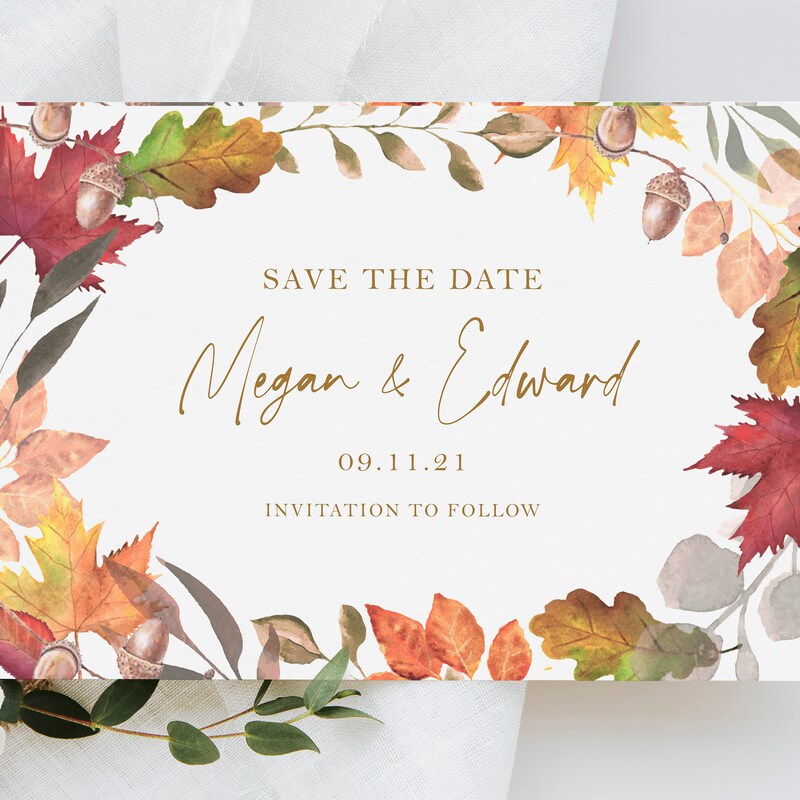 Autumn Save the Date - Etsy