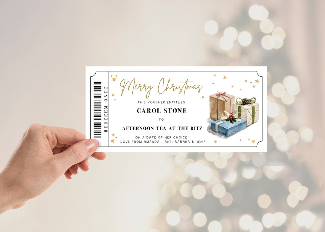 Editable Christmas Gift Voucher Template Gift Voucher Printable ...