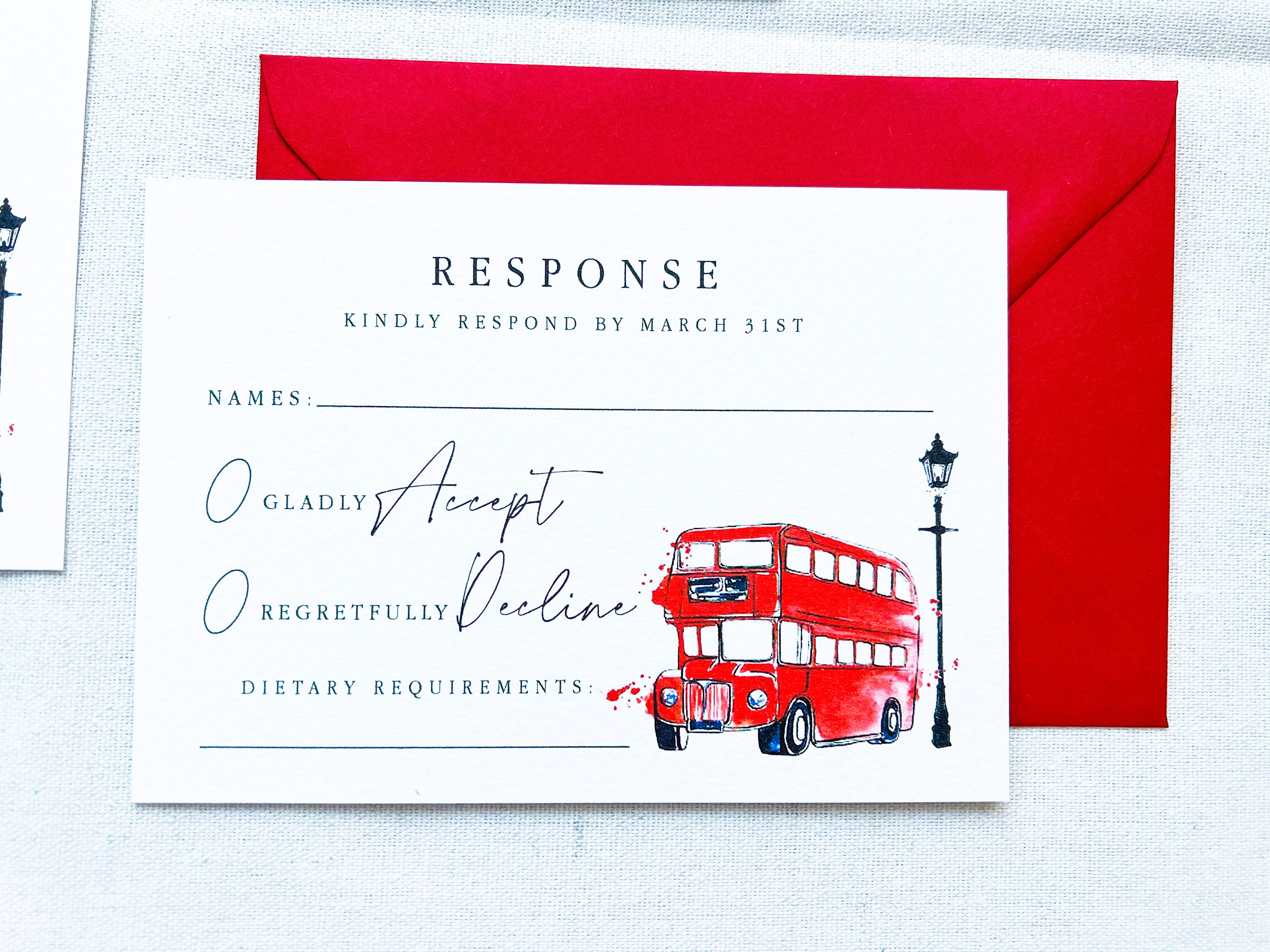 London Bus Wedding Invitations London Themed Wedding London Party ...