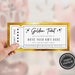 Editable Golden Ticket Gift Voucher Template Printable Golden Ticket ...