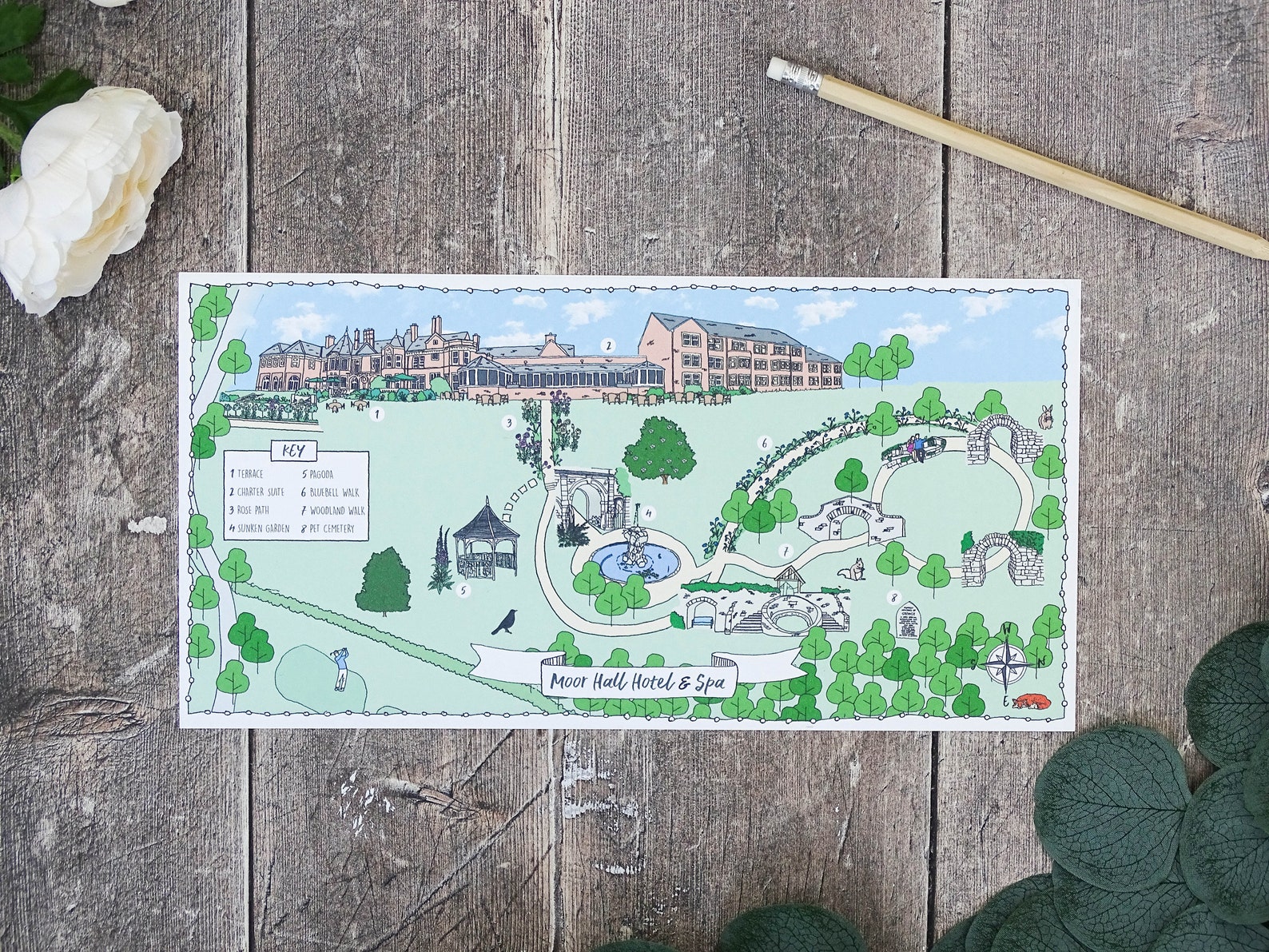 Custom Wedding Map Illustrated Wedding Map Hand Drawn - Etsy UK