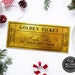 Editable Golden Ticket Gift Voucher Template Printable Gold Gift Ticket ...