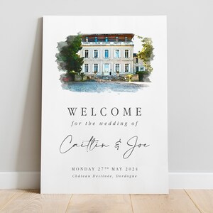 Venue Watercolour Wedding Welcome Sign Watercolour Venue Welcome to Our ...