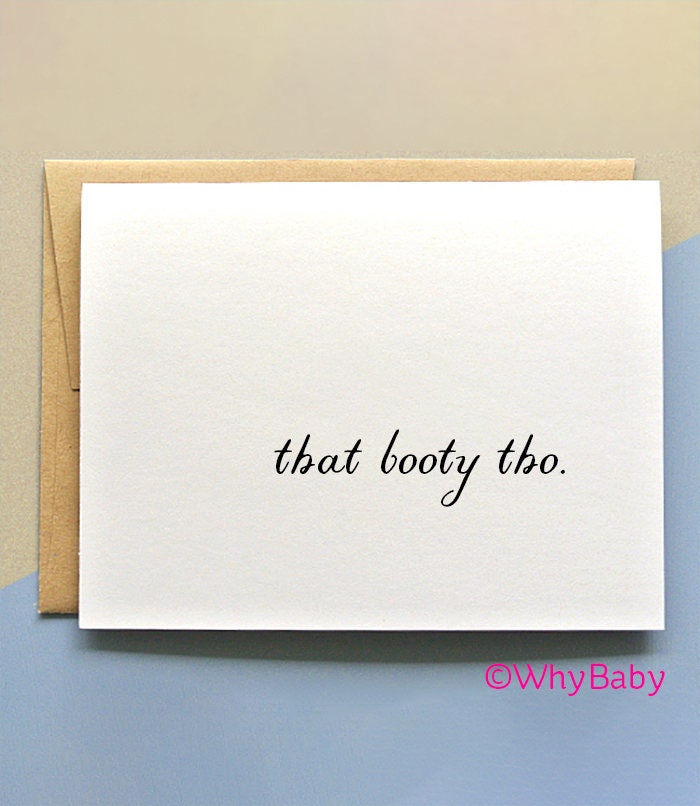 That Booty Tho That Ass Tho Butt Card Ass Card Cute - Etsy