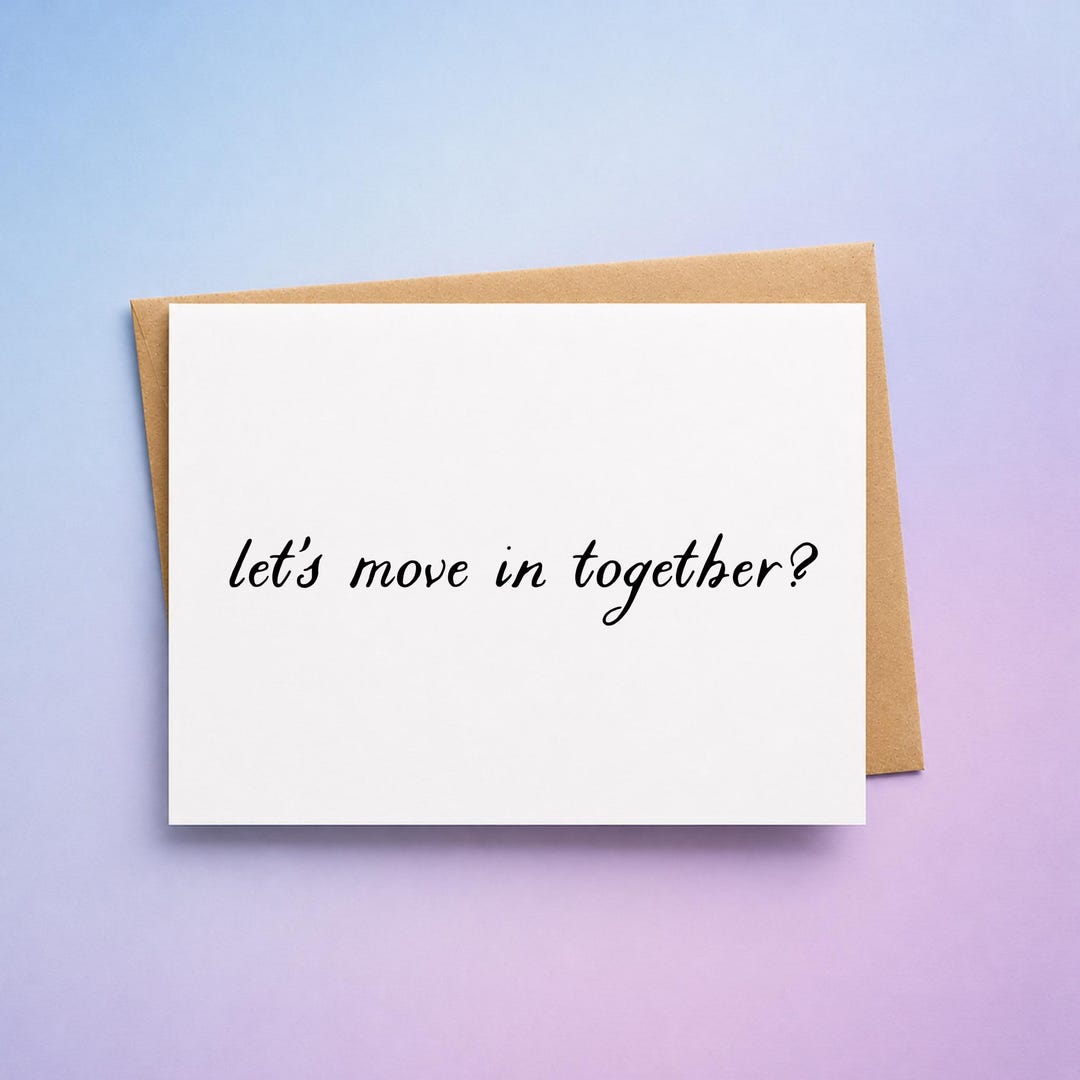 Let’s Move in Together Card, Funny Relationship Milestone Card, Moving ...