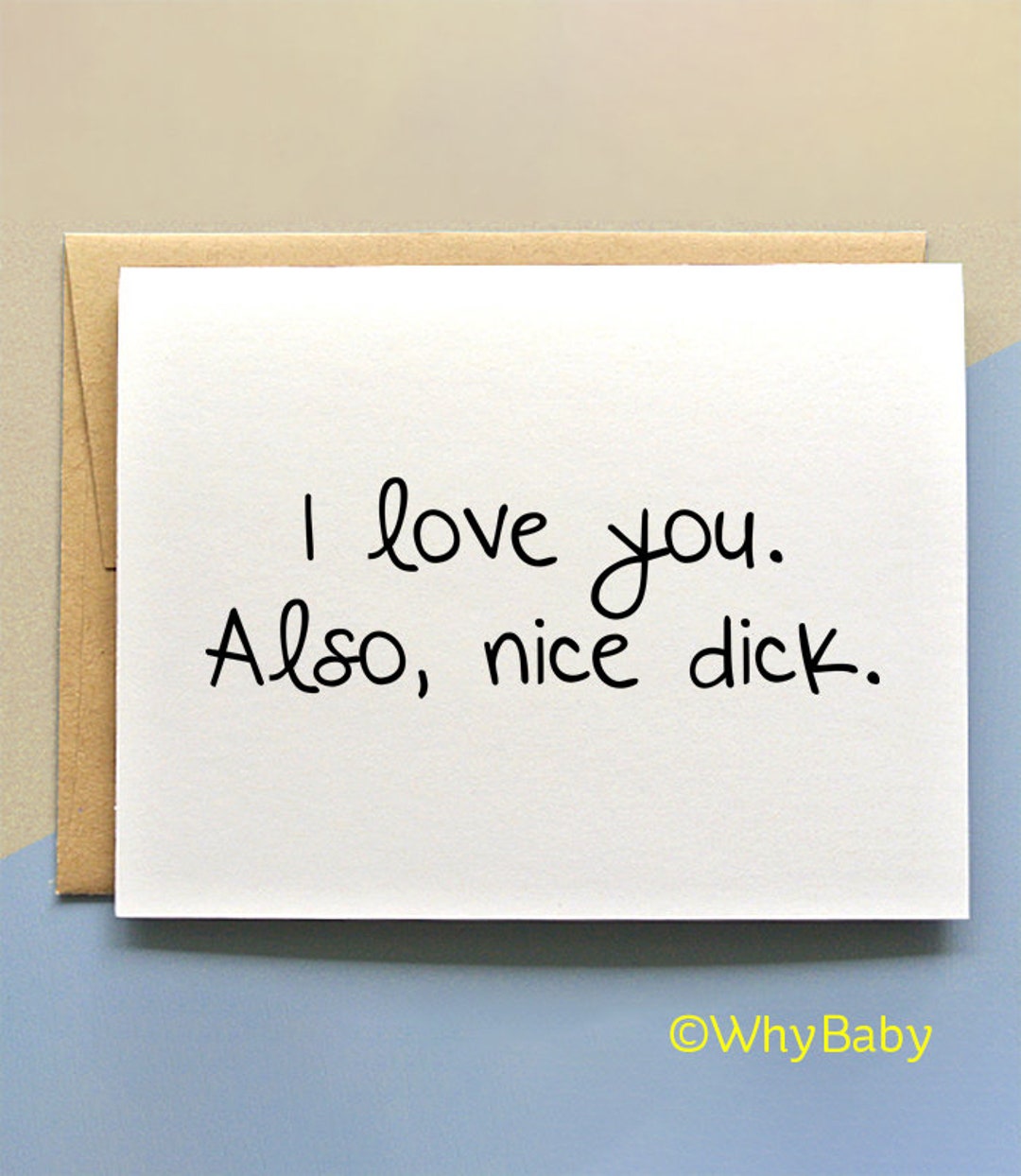 I Love You, Nice Dick - Funny Love Card - Penis Card - Dick Card - Funny Card Boyfriend - Best ...