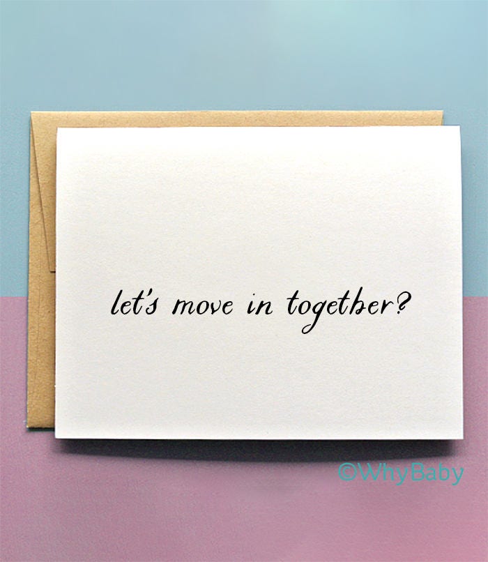 Let's Move in Together Roommate Card New Roommate New House Card Living ...
