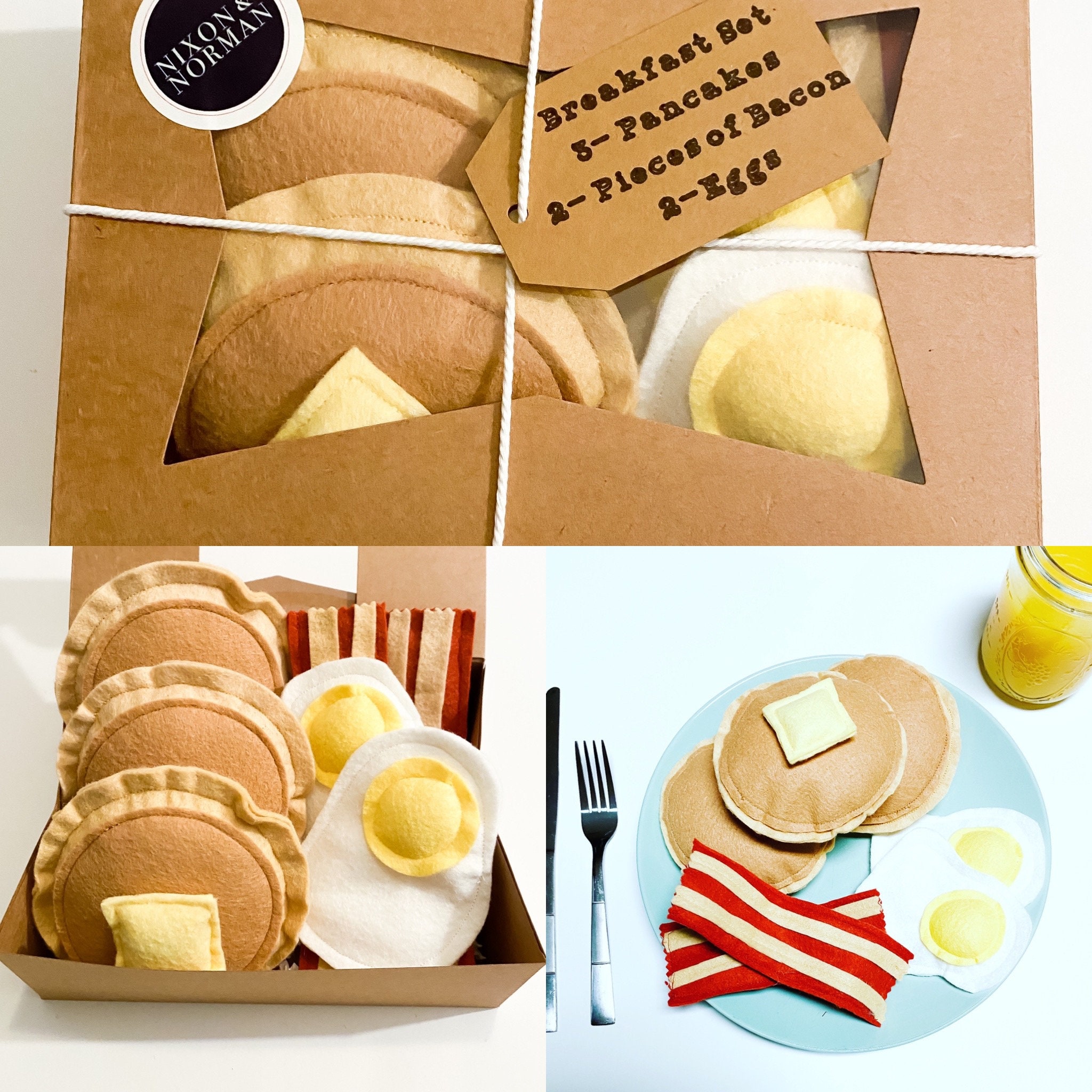Play Felt Food Set: Breakfast - Etsy