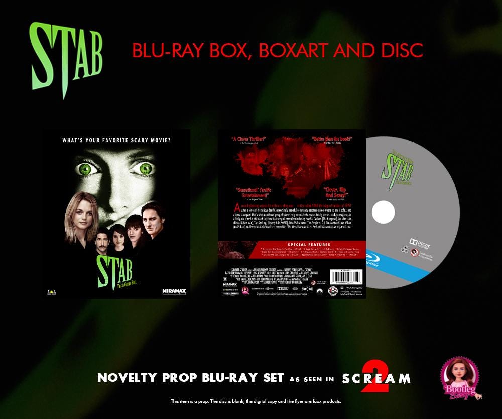 Stab Blu Ray Prop Set (inspired by Scream 2) - Etsy