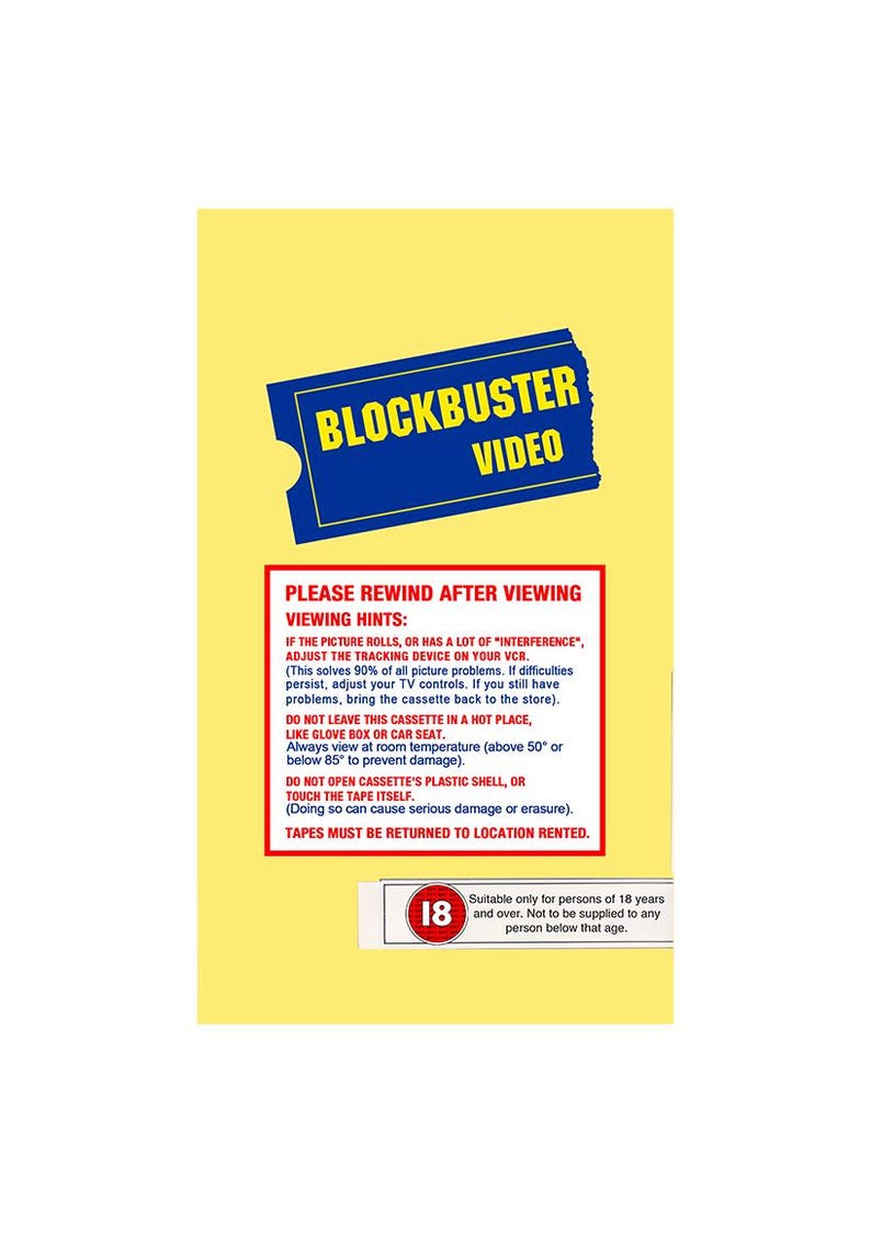 Blockbuster Video VHS Case and Sleeve Ver. 2 (CUSTOMIZABLE) - Etsy