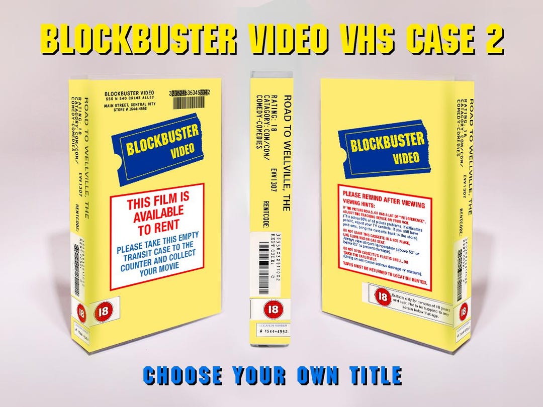 Blockbuster Video VHS Case and Sleeve Ver. 2 (CUSTOMIZABLE) - Etsy