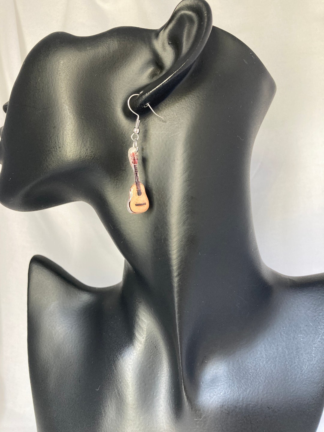 Musical Instrument Earrings Guitar Earrings Resin Jewelry Handmade ...