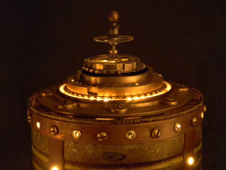 Steampunk Spaceship Desk Lamp, Vintage Decor, Unique Retro Table Light ...