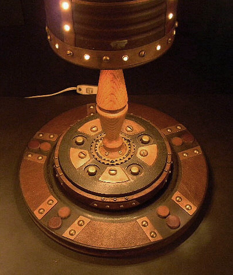Steampunk Spaceship Desk Lamp, Vintage Decor, Unique Retro Table Light ...