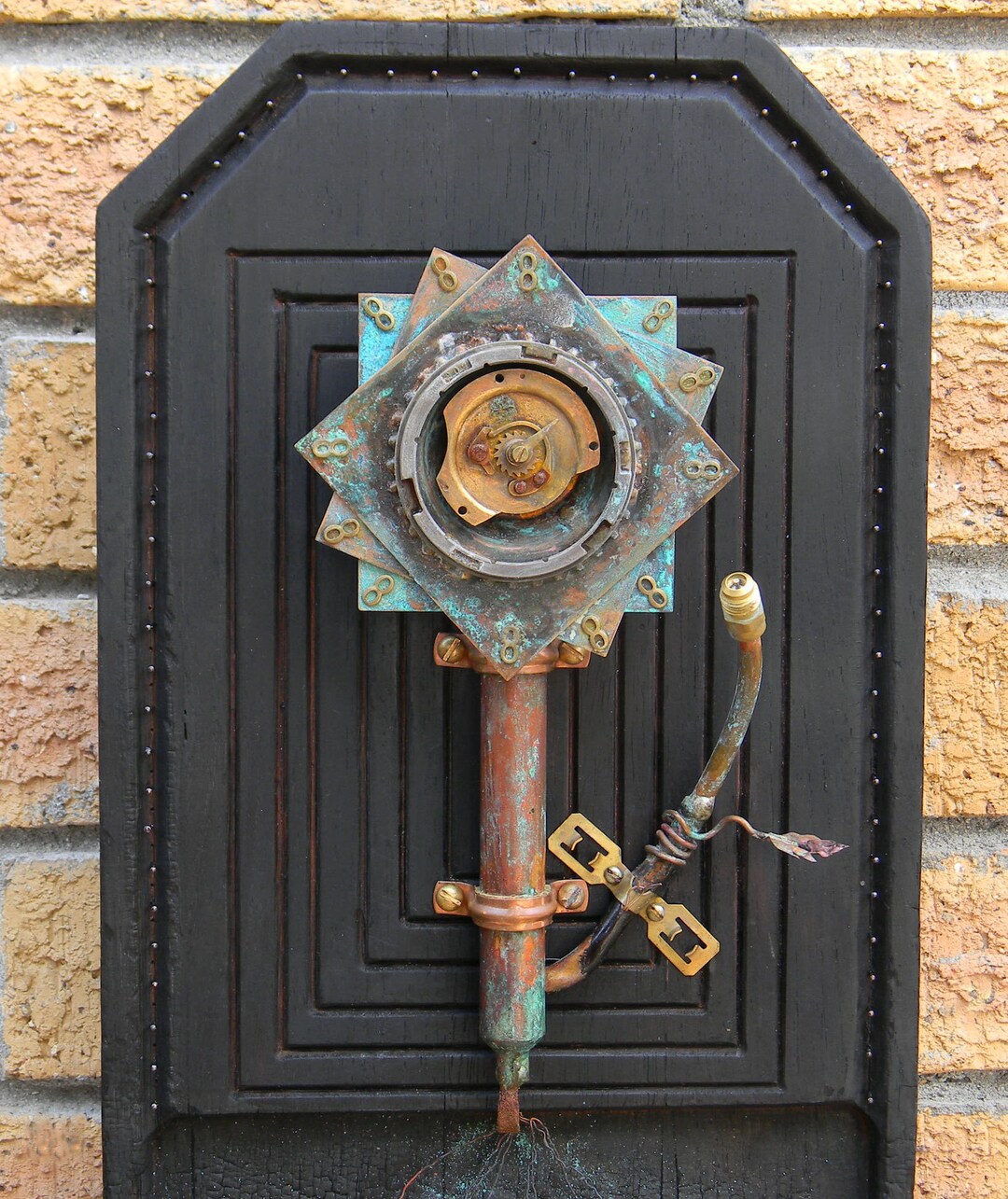 Drought Flower Artwork,save Water,metal Art Gift, Burnt Wood Art,copper ...