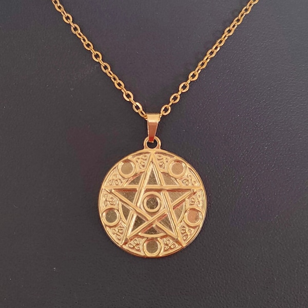 Golden Pentagram Necklace - Etsy