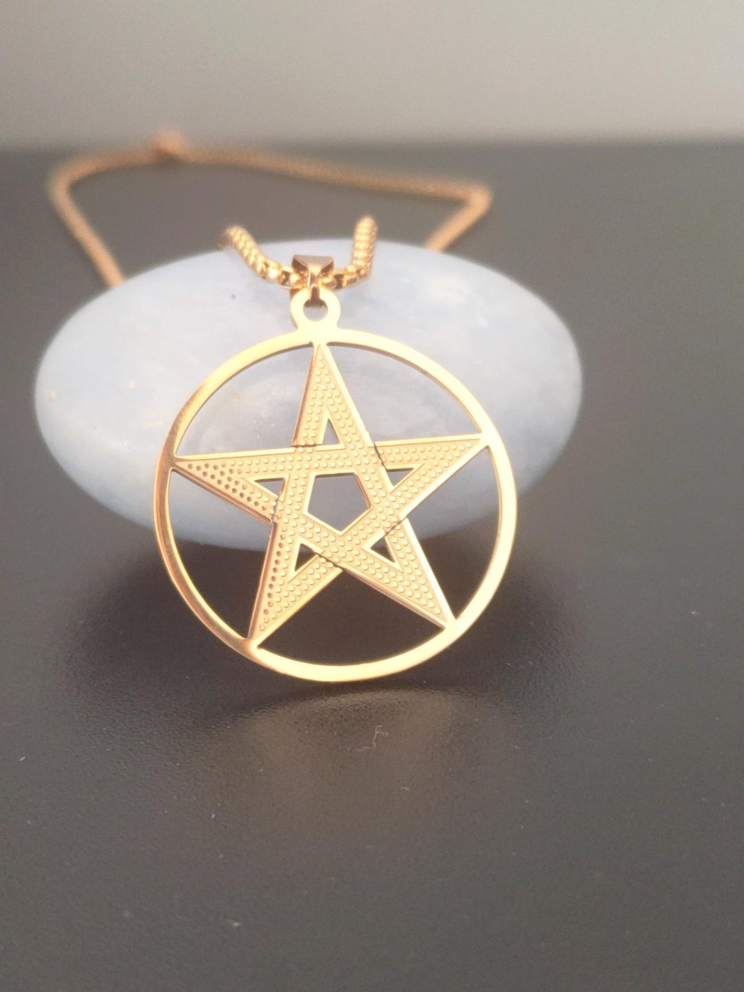 Large Pentacle of Protection Amulet Talisman Powerful Magic Seal, Gold ...