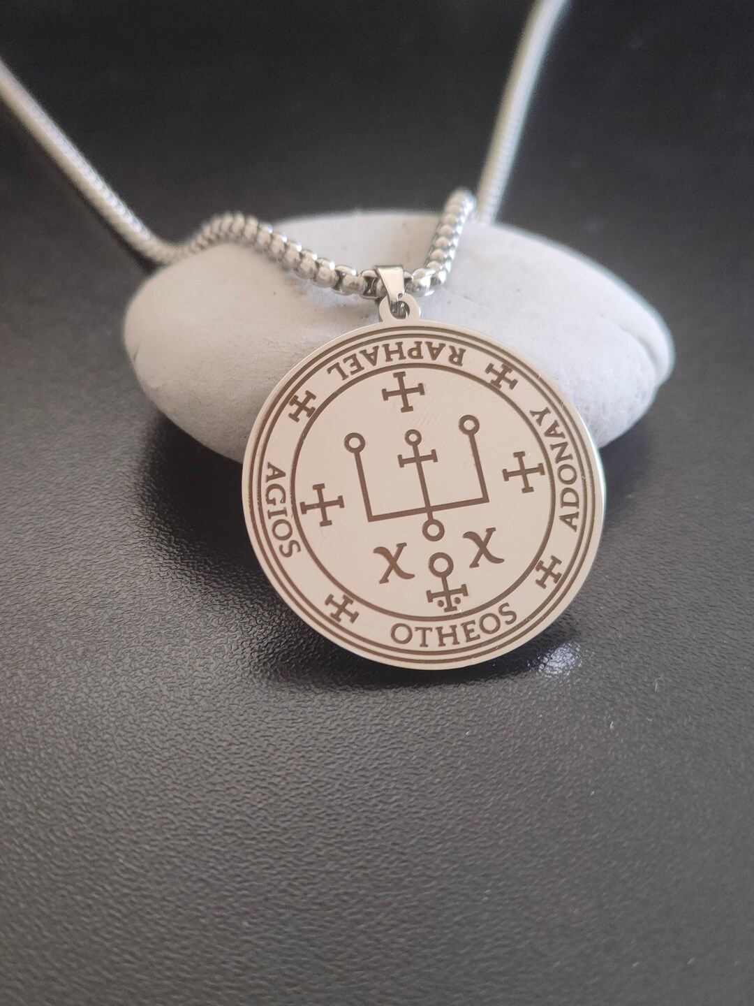 Seal of Archangel Raphael Pendant Necklace, Prayer Devotion Religion ...