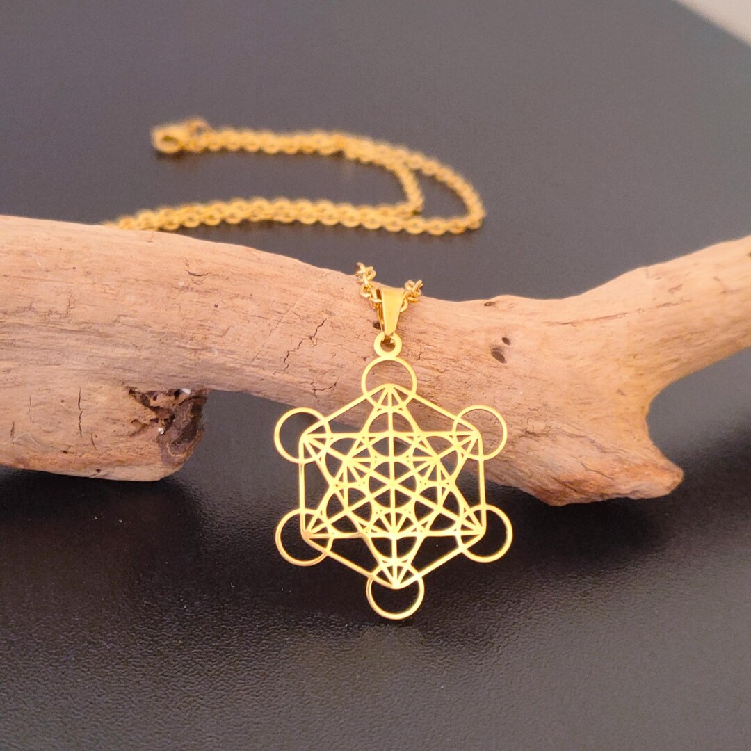 Metatron Cube Necklace Talisman Magic Protection Amulet, Sacred ...