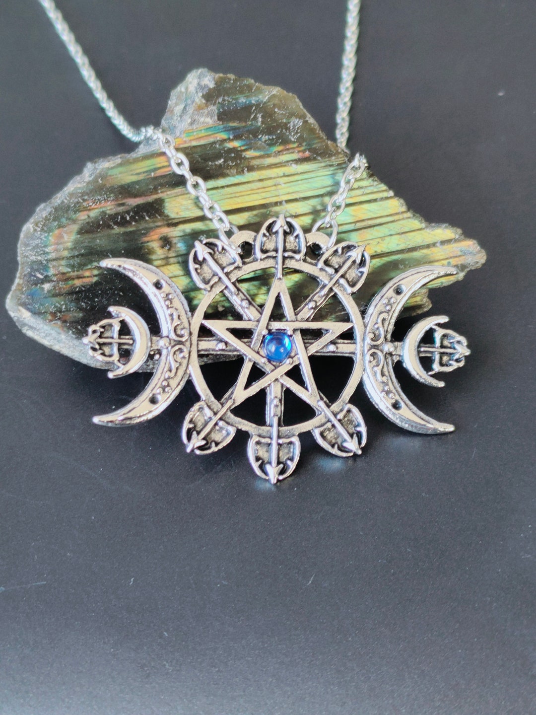 Large Pentacle of Protection Necklace, Protection Talisman Amulet ...