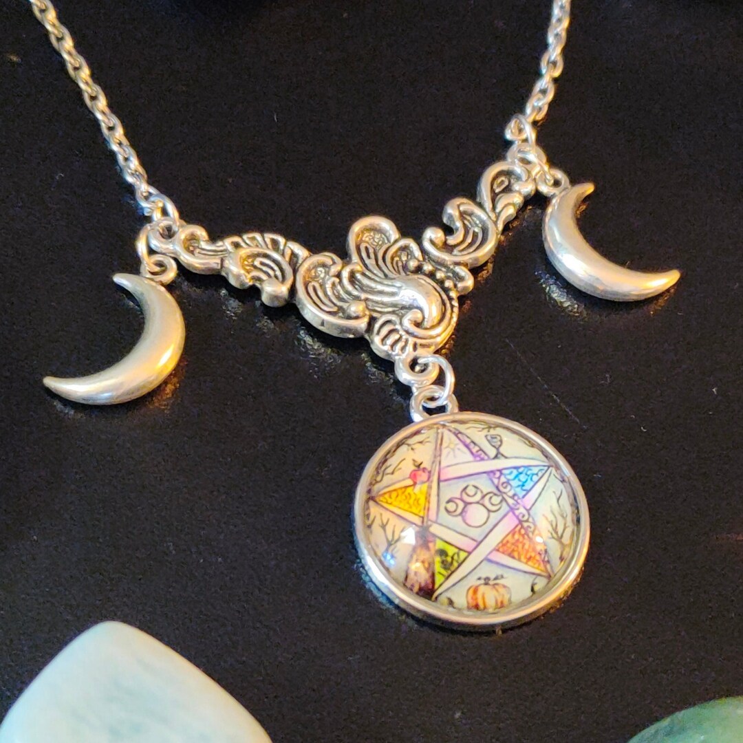 Protection Pentacle Necklace, Magic Talisman Amulet, Pentacle Pendant ...