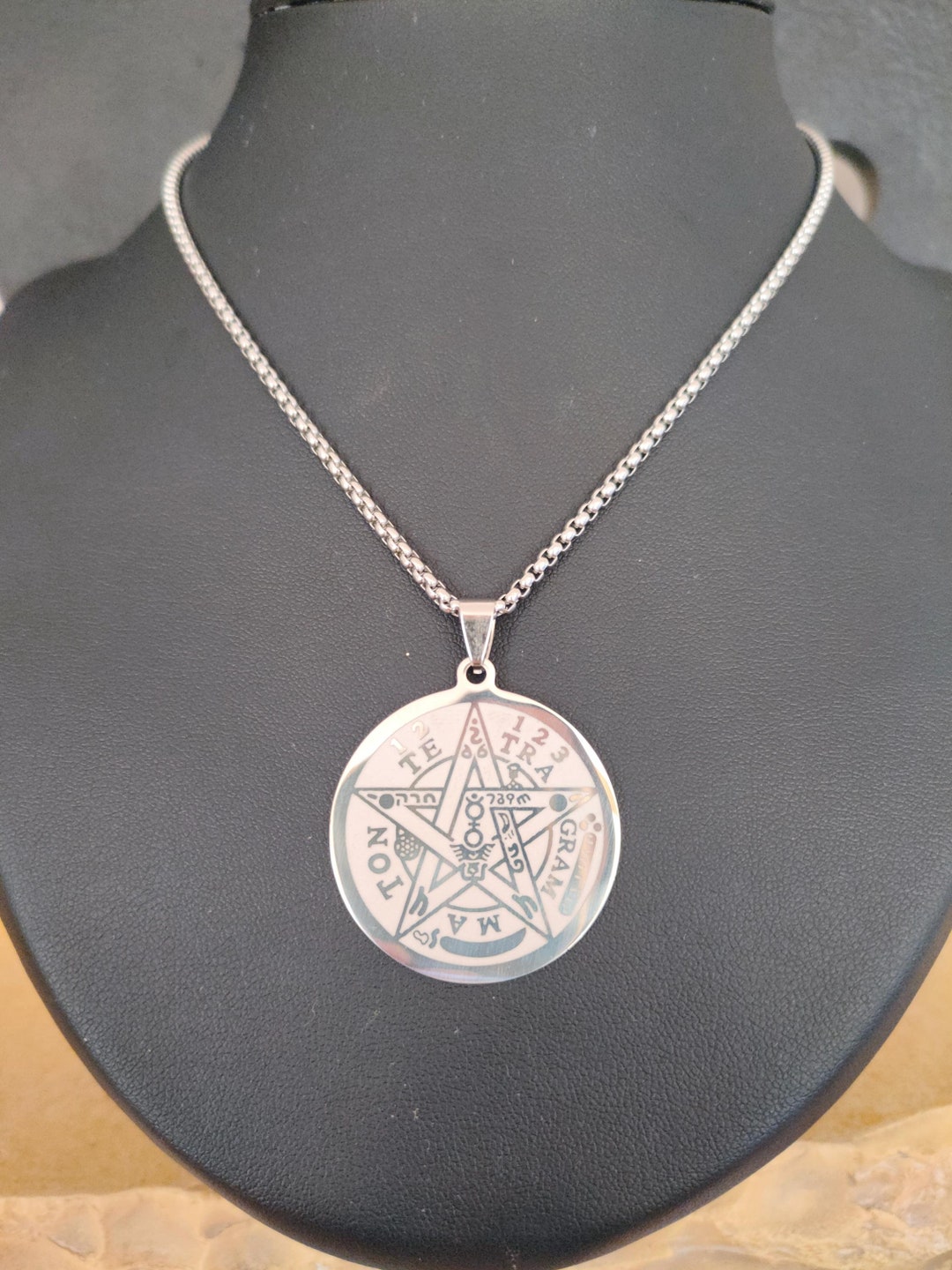 Large Pentacle Tetragrammaton Talisman, Amulet Necklace, Magic Sigil ...
