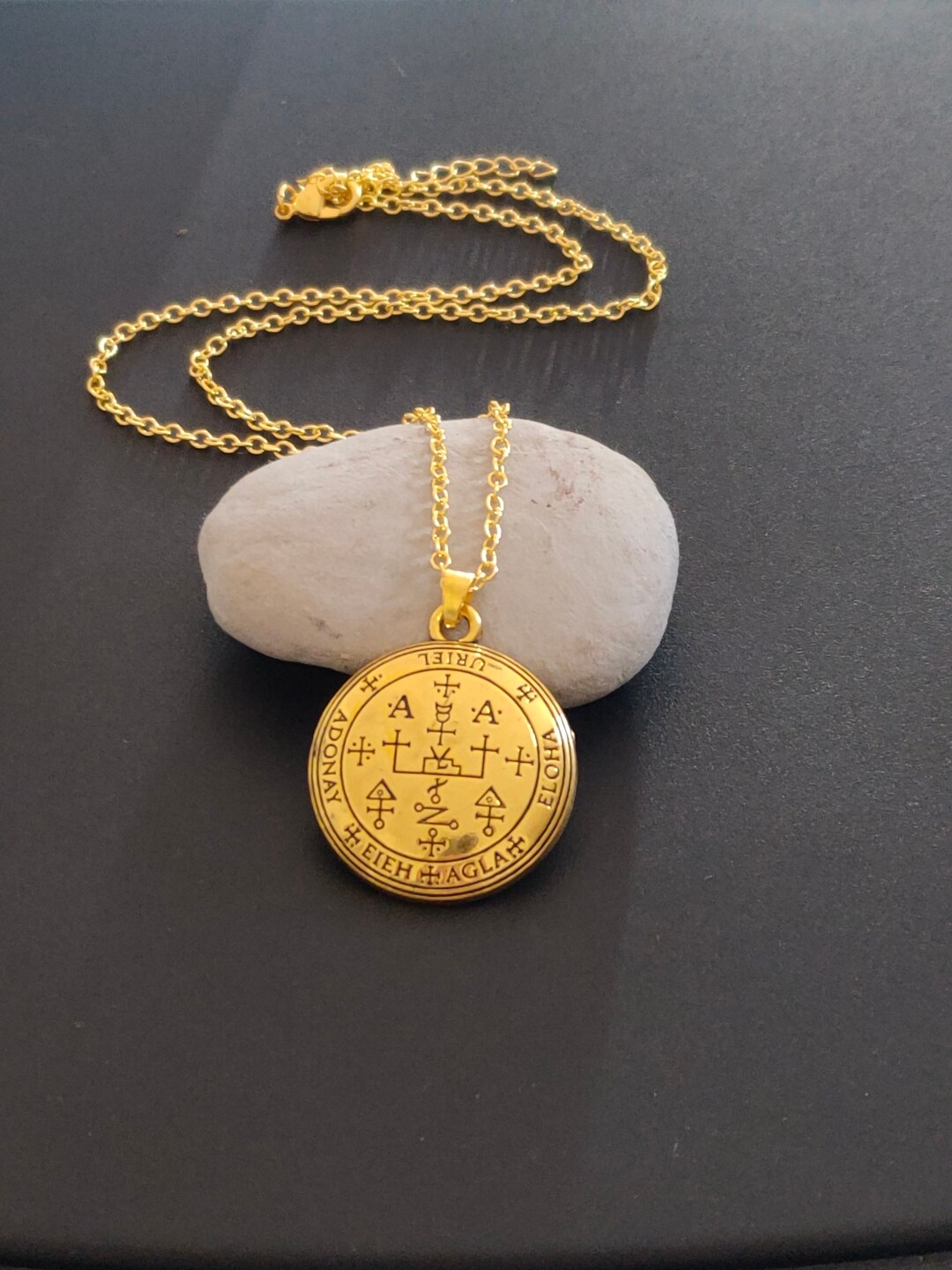 Seal of Archangel Uriel Necklace, Archangel Pendant Talisman Amulet ...
