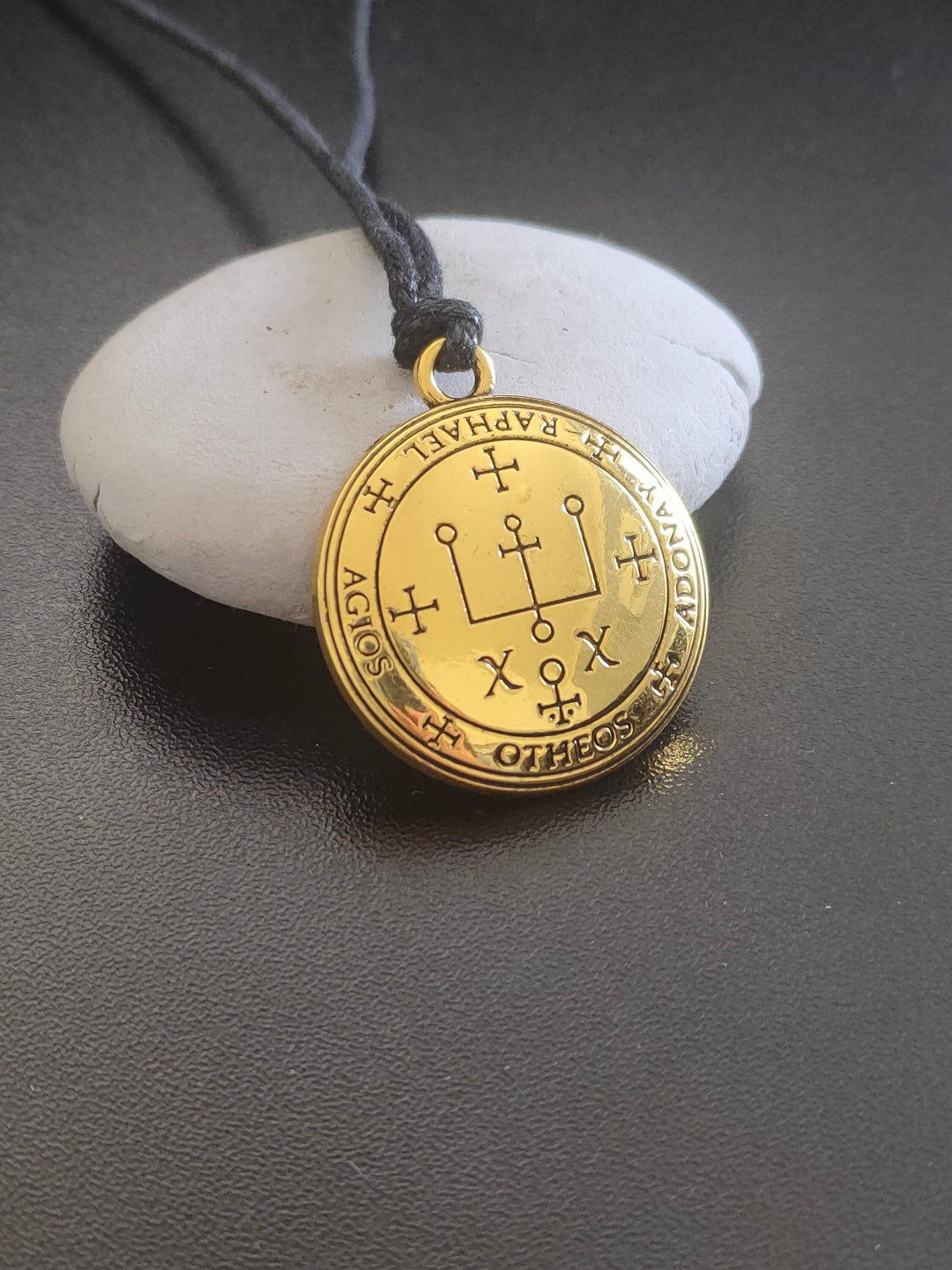 Seal of Archangel Raphael Pendant Necklace, Prayer Devotion Religion ...