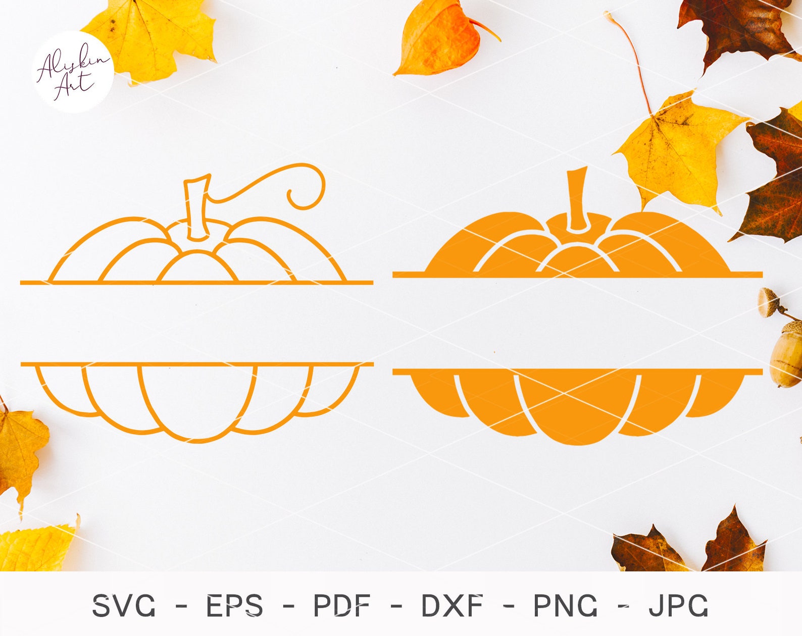 Pumpkin Monogram Svg Pumpkin Clipart Pumpkin Stencil Svg - Etsy