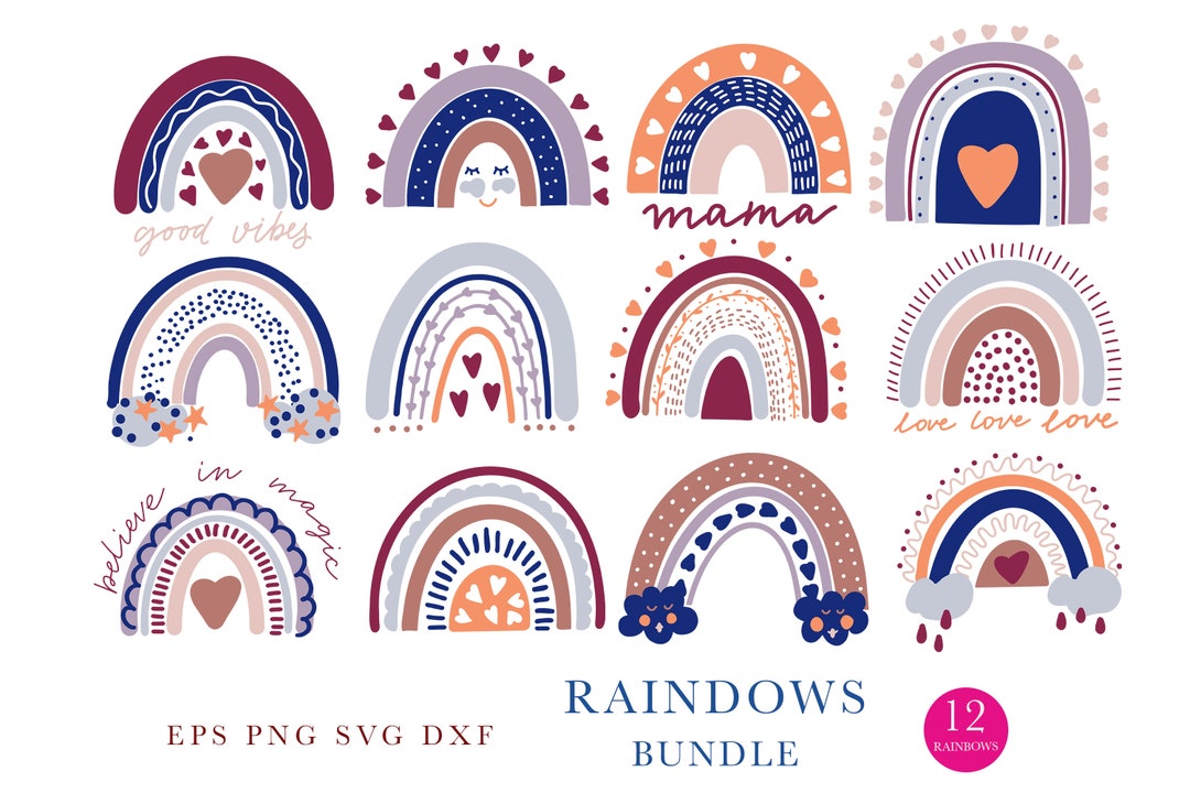 Rainbow Clipart, Baby Shower, Nursery Clipart, Baby Shower Rainbow ...