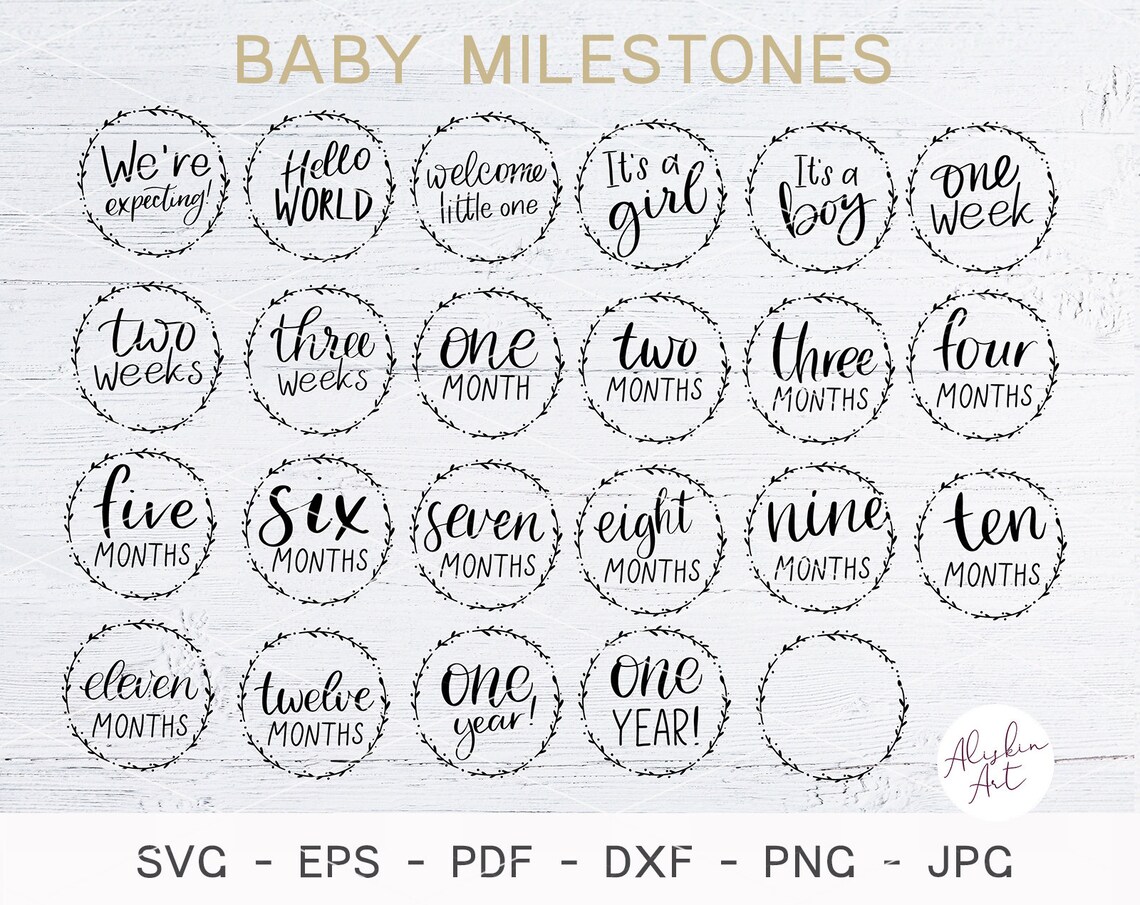 Baby Milestones Svg Bundle. Cricut svg. Milestone SVG. Baby | Etsy