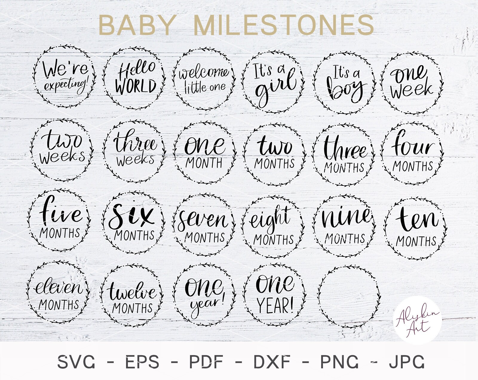 Baby Milestones Svg Bundle. Cricut svg. Milestone SVG. Baby | Etsy