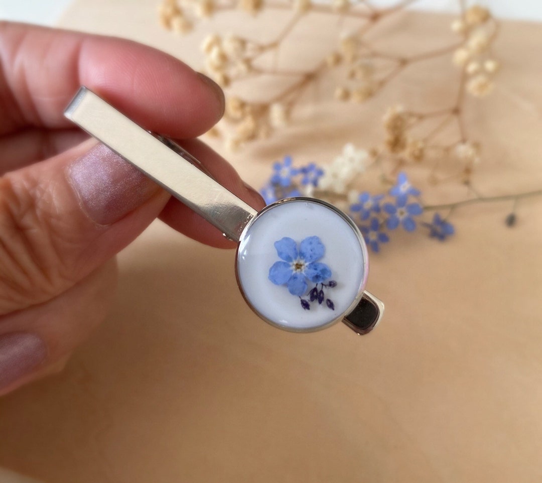 Wedding Tie Clip, Forget Me Not, Memorial Tie Clip, Tie Bar, Fathers ...
