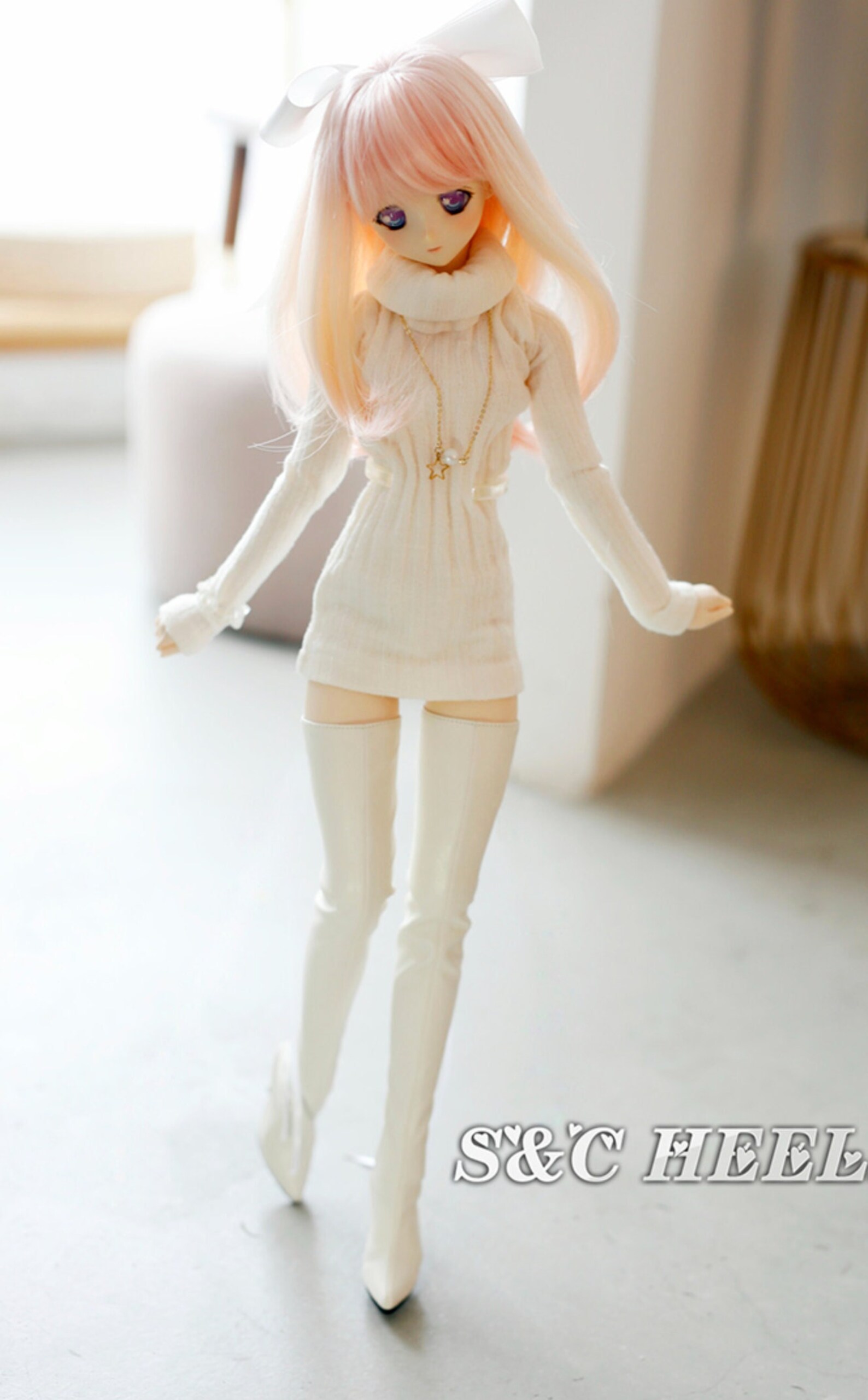 BJD Thigh High Boot in Dollfie Dream SD16 Sdgr Size - Etsy