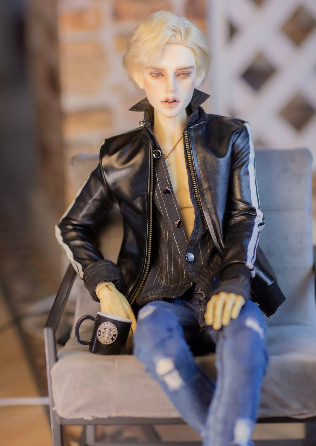 BJD Faux Leather Jacket in MSD/SD/SD17 Size - Etsy