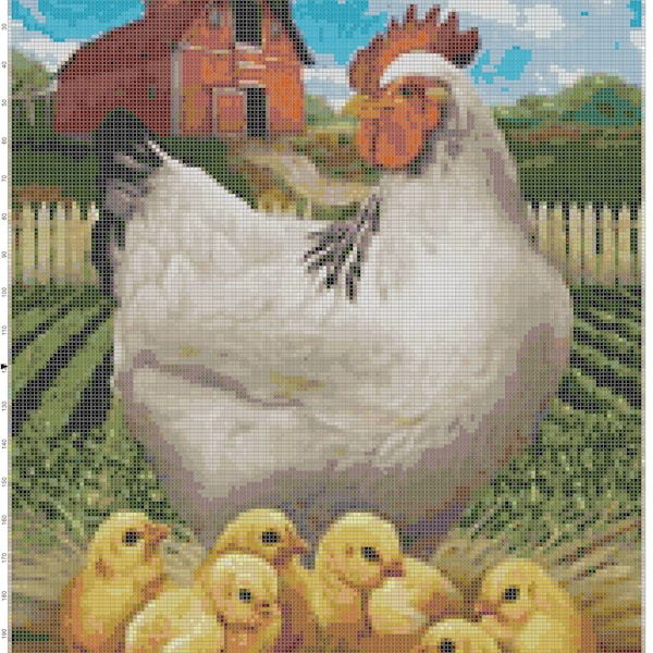 Hen and Chicks Cross Stitch Pattern - Etsy