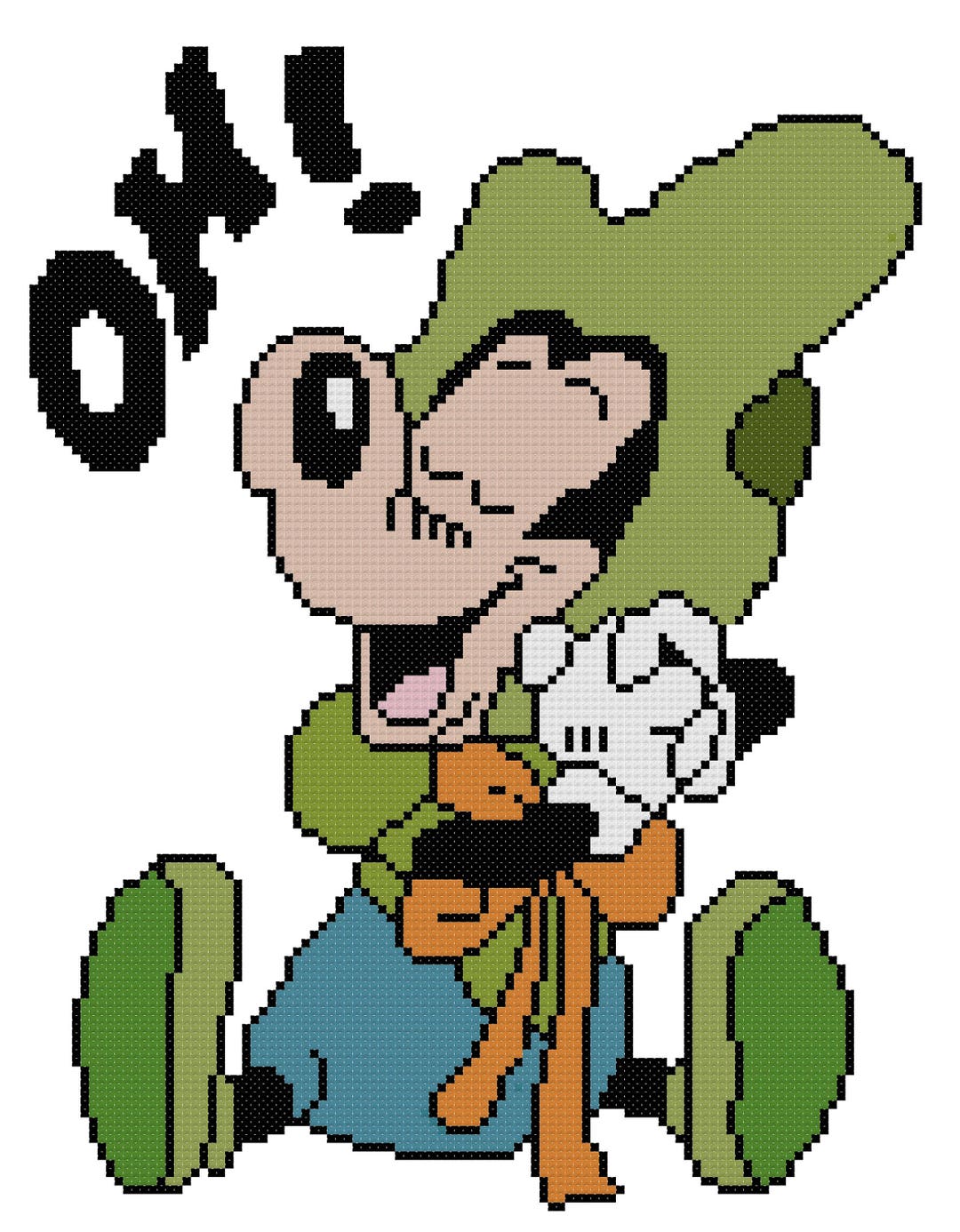 Baby Goofy 3 Counted Cross Stitch Pattern PDF Download - Etsy